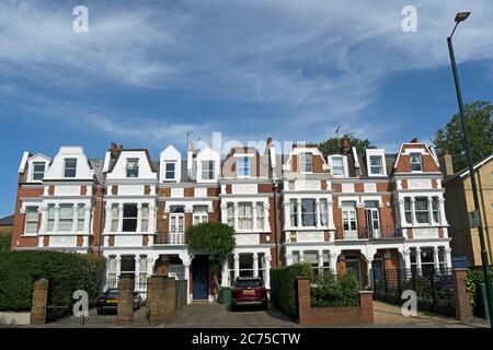 A row of 19th Century houses in Bunhill Row terraced housing London ...