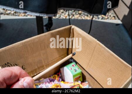 Punks are slow burning sticks used to light fireworks Stock Photo - Alamy