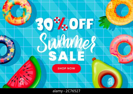 Colorful Summer sale banner with watermelon slices pattern on yellow ...