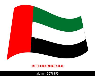 United Arab Emirates flag, vector illustration on a white background ...
