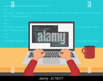 JavaScript abstract concept vector illustration Stock Vector Image ...