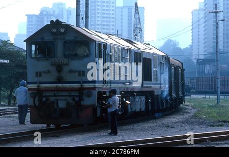 Class 23 diesel locomotive No. 23112 "Panduan" at Singapore railway ...
