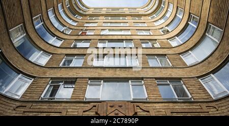 Facade of Florin Court (Whitehaven Mansions - Poirot) - Art deco ...