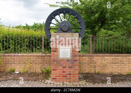 Hickleton Colliery, South Yorkshire England UK. Pit head winding gear ...