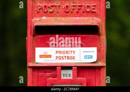 Royal Mail Sticker Used On Mail When Addressee Has Gone Away Stock ...