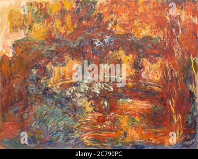 The Japanese Footbridge, 1920–1922, Painting by Claude Monet Stock ...