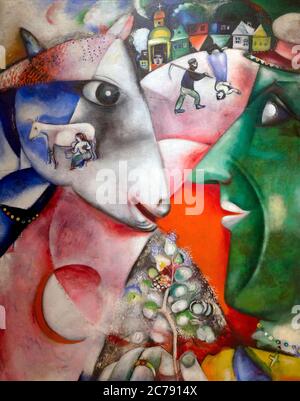 I and the village, 1911, painting by Marc Chagall, MOMA, museum of ...