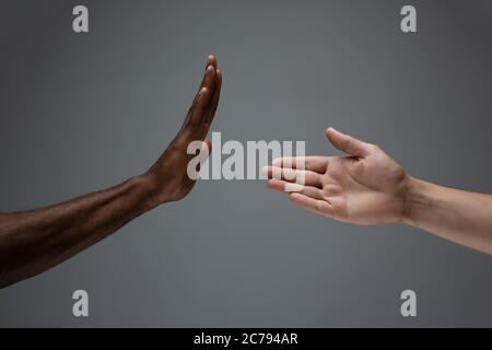 Stop accusation. Racial tolerance. Respect social unity. African and ...