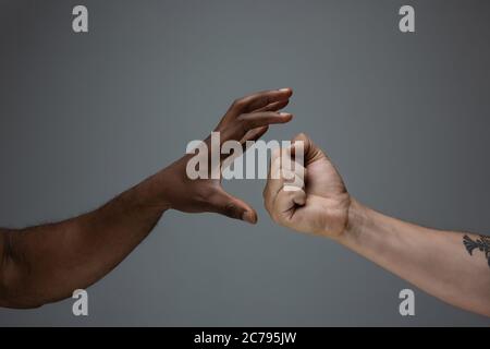 Stop accusation. Racial tolerance. Respect social unity. African and ...