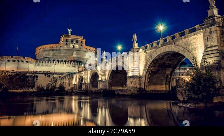 Amazing colorful cityscape of Rome, Italy Stock Photo - Alamy