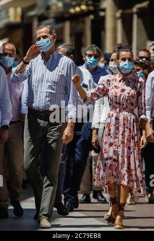 Vinuesa, Castilla Leon, Spain. 15th July, 2020. Queen Letizia of Spain ...