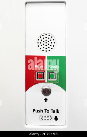 Intercom for emergency communication in a subway car Stock Photo - Alamy