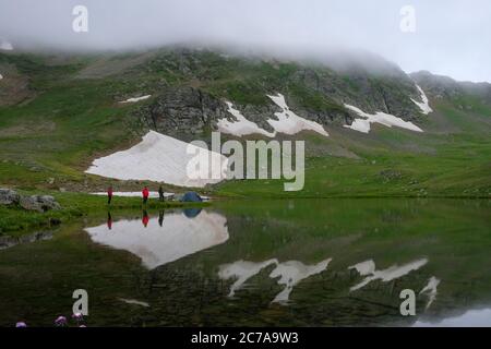 Highlands of Rize province provide suitable areas for camping in spring ...