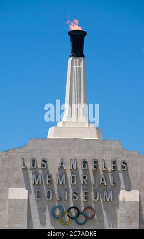July 15, 2020, Los Angeles, California, U.S: The Olympic torch at the ...