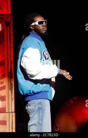 Rapper/Producer T-Pain performs at the Gibson Amphitheater in Los ...