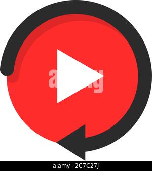 Recap, video play button replay. Watching on streaming. Vector stock ...