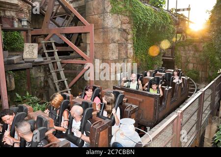 The Indiana Jones and the Temple of Peril roller coaster ride at ...