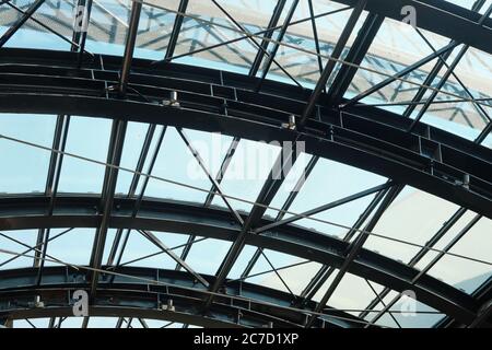 metal and glass structures of the clerestory ceiling Stock Photo - Alamy