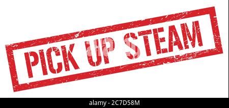 PICK UP red grungy rectangle stamp sign Stock Photo - Alamy