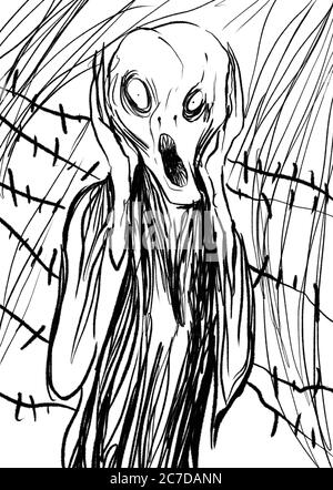 Horror version of the Scream by Edvard Munch, a new interpretation of ...
