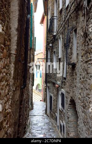 historic houses in the village of Perinaldo Italy Stock Photo - Alamy
