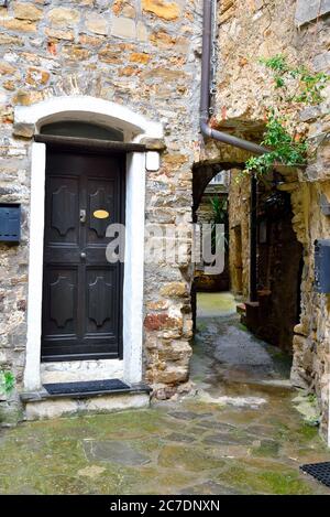 historic houses in the village of Perinaldo Italy Stock Photo - Alamy