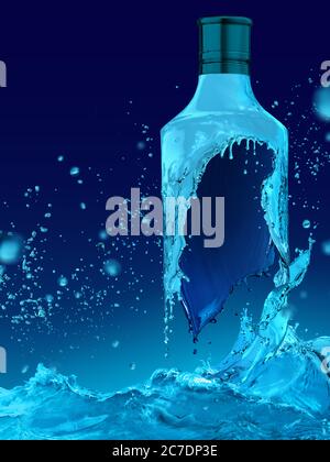 A closeup of a high clean wave on the sea with sunshine behind Stock ...