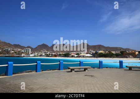 Beautiful beach of Laginha in Mindelo, Sao Vicente Stock Photo - Alamy