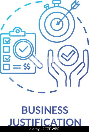 Business justification concept icon. Corporate plan for development ...