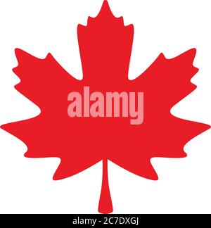 red maple leaf canadian symbol emblem vector illustration Stock Vector Image & Art - Alamy