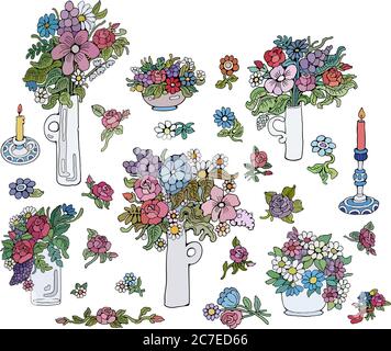 Candle set color collection Stock Vector Image & Art - Alamy