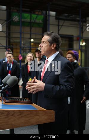 New York Governor Andrew Cuomo speaks during a press conference in New ...