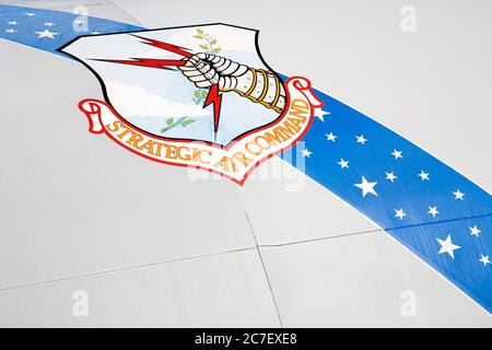 Strategic Air Command crest on plane, March Field Air Museum, Riverside ...
