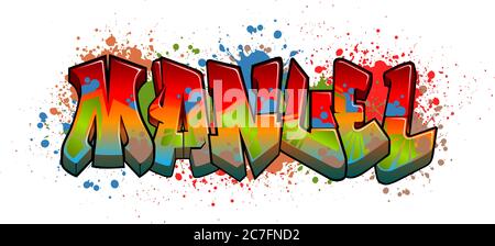 A cool Graffiti styled Name design. Legible letters for all ages Stock ...