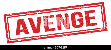 AVENGE red grungy rectangle stamp sign Stock Photo - Alamy