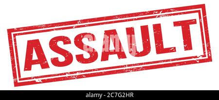 ASSAULT red grungy rectangle stamp sign Stock Photo - Alamy