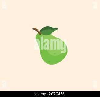 fresh pear fruit isolated icon vector illustration design Stock Vector ...