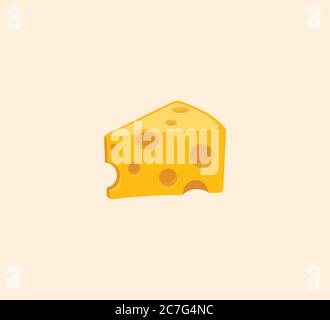 Icon of Cheese, Vector illustration on white in EPS 10 Stock Vector ...