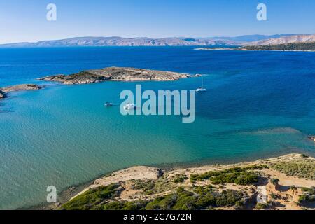 Paradise beach Lopar Rab island bay of Kvarner Croatia Stock Photo - Alamy