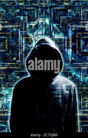 Mysterious man with security concept Stock Photo - Alamy