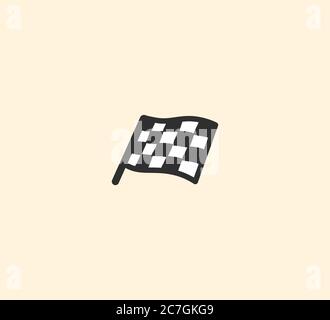 Race Checkered flag start finish icon Vector illustration EPS10 Stock ...