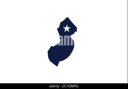 New Jersey outline symbol. US state map. Vector illustration Stock ...