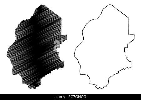 Jhang City (Islamic Republic of Pakistan, Punjab Province) map vector ...
