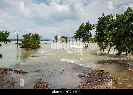 Jia Bharali river of Assam in Nameri national park India Stock Photo ...