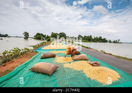 Jia Bharali river of Assam in Nameri national park India Stock Photo ...