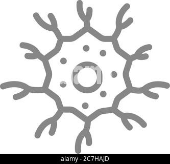 Healthy neuron line icon. Treatment, first aid for neural tissue ...
