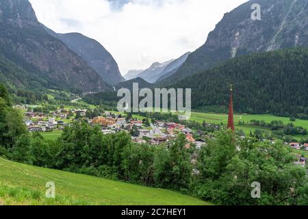 Austria, the Tyrol, village of Oetz in the valley of Otzal Stock Photo ...