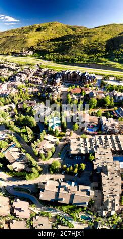 Aerial view of Colorado Rockies in the summer Stock Photo - Alamy