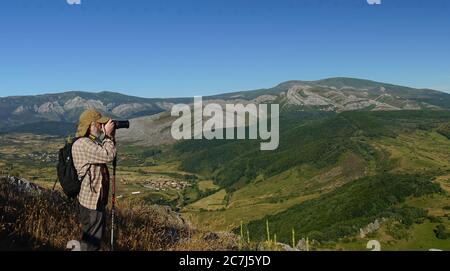 Views of Tremaya from Peña Tremaya. Palencia Mountain. Spain Stock ...