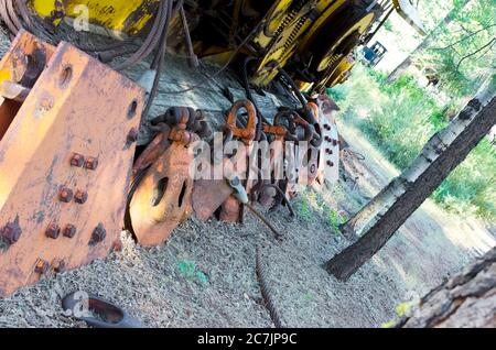 Machines used in Logging, at the Logging Museum in Collier Memorial ...